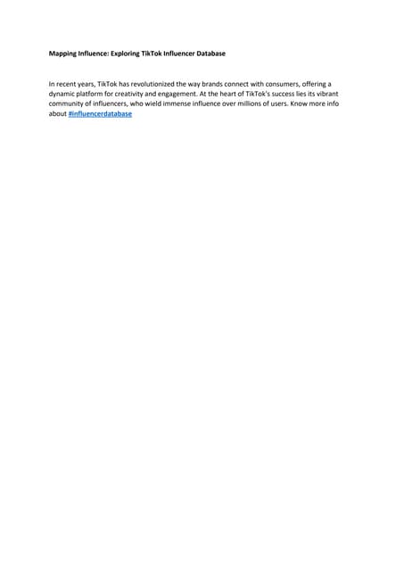 Exploring TikTok Influencer Database.docx Exploring TikTok Influencer Database.docx