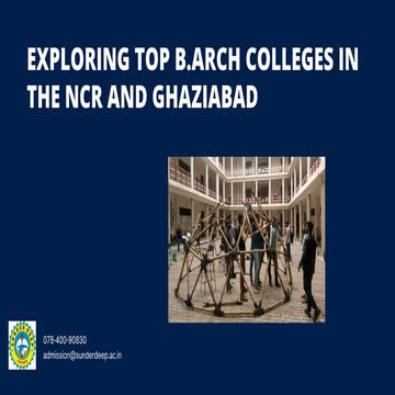 Pursue Excellence in Architecture at the Best B. Arch College in ...