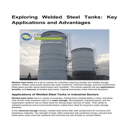 Introduction to Welded Tanks.docx1111111111111 | DOCX