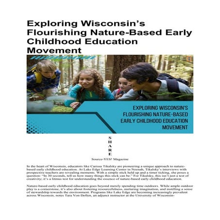 Exploring Wisconsin's Flourishing Nature-Based Early Childhood ...