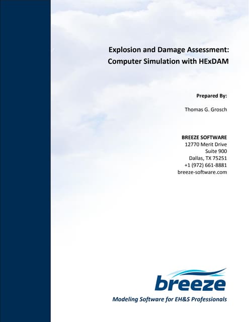 Explosion Damage and Injury Assessment Modeling: Balancing Model ...