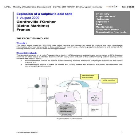 Explosion of a sulphuric acid tank | PDF