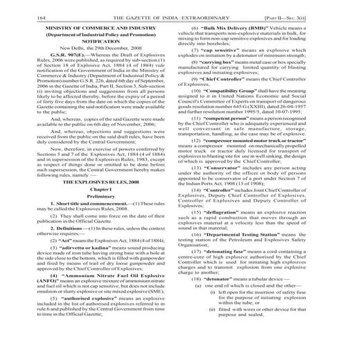 Explosives rules 2008 | PDF