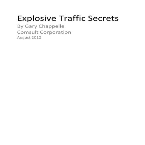 Explosive Traffic Secrets | PDF | Search | Internet