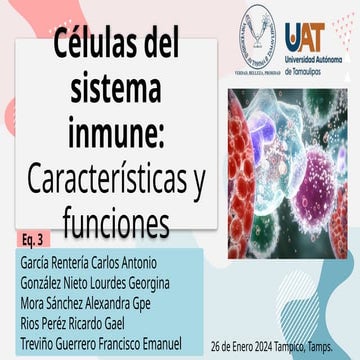 bases celulares de la respuesta inmune en pediatria | PPTX