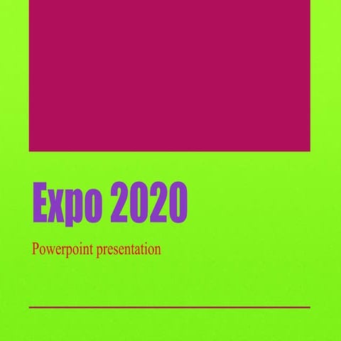 Expo 2020 | PPTX