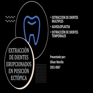 exodoncia de erupcion de dientes ectopicos | PPTX