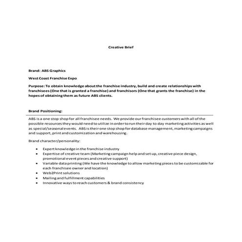 Expo Creative Brief | DOCX