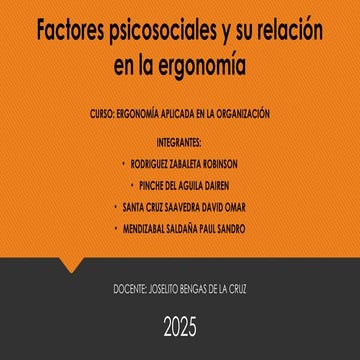 EXPO ERGONOMÍA cibertec guia par apoder explicar un tema | PPTX