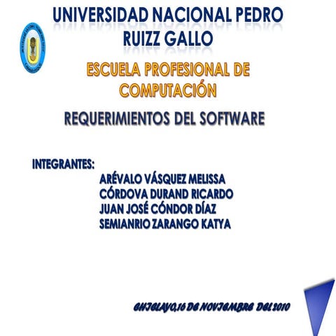 Expo escenarios requerimientos sw | PPT | Computer Software and Applications | Computing