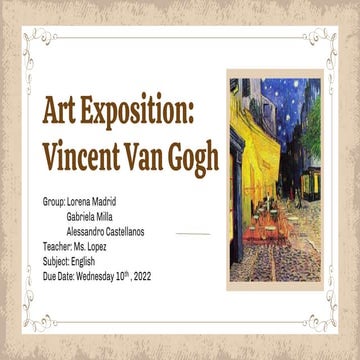 Vincent van gogh | PPT