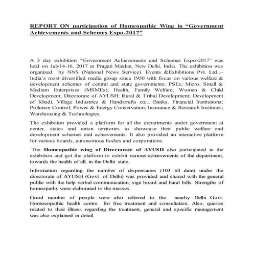 Expo mela report final 14to16july2017 | DOCX