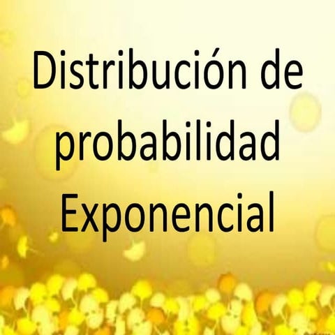 Distribucion Exponencial | PPTX