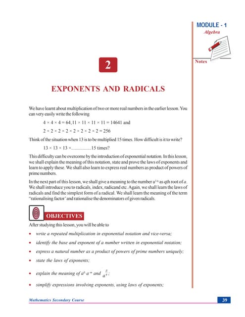 exponents and power | PPT