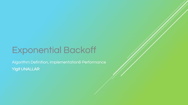 Exponential Backoff Algorithm Ppt