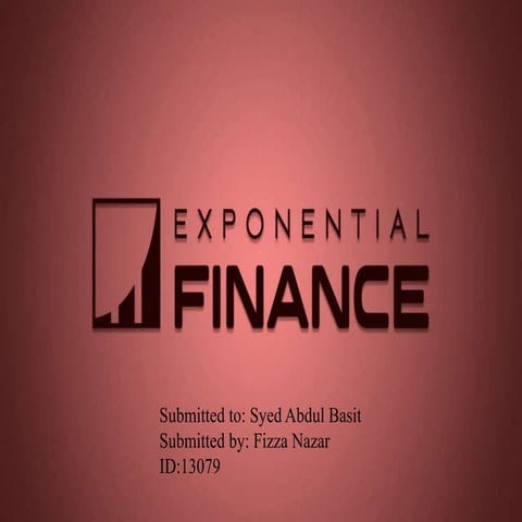 Exponential finance ppt | PPT