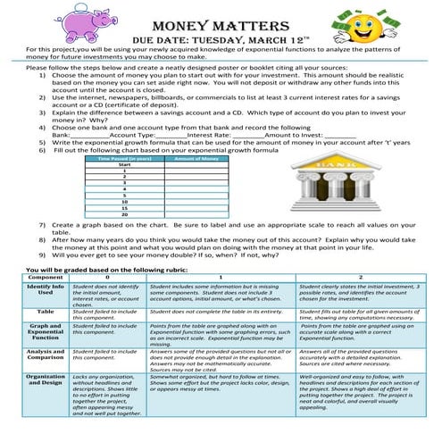 Exponential functions (money matters) | PDF