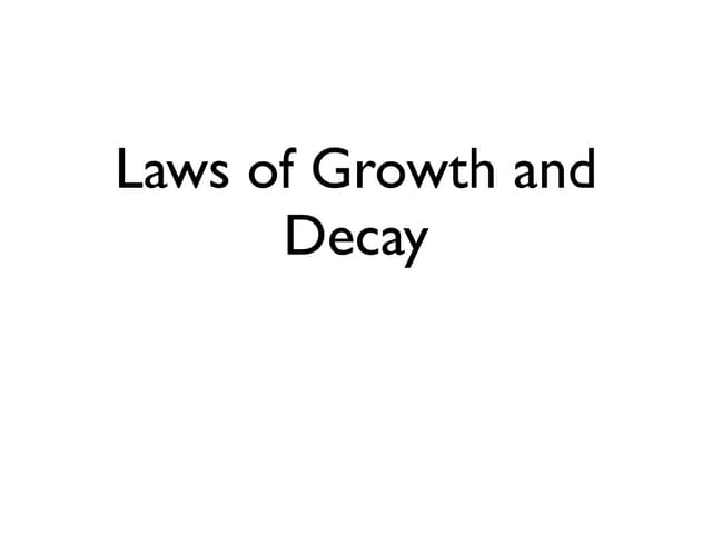 Exponential Growth And Decay | PPTX