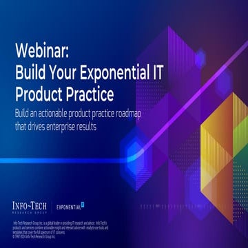 Build Your Exponential IT Product Practice | PPT
