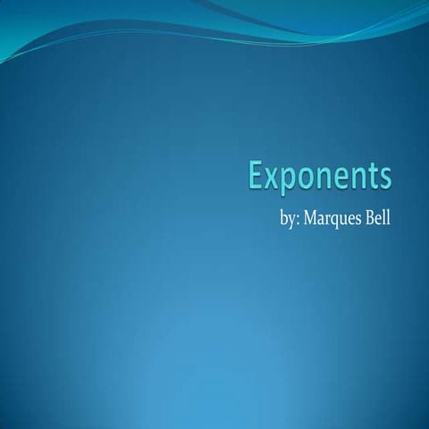 Ppt Exponents Pptx