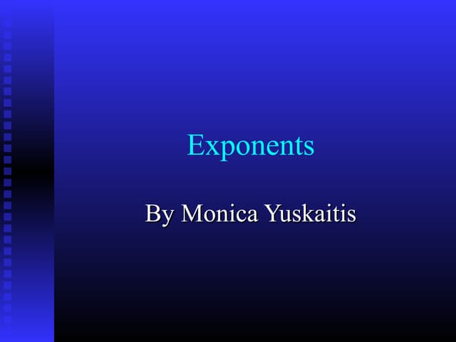 Exponents and Exponential Notation.pptx