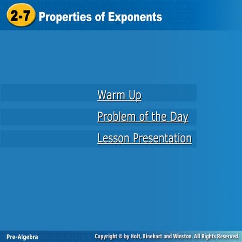 Laws of Exponents | PPT