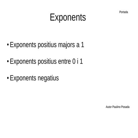 Exponents | ODP