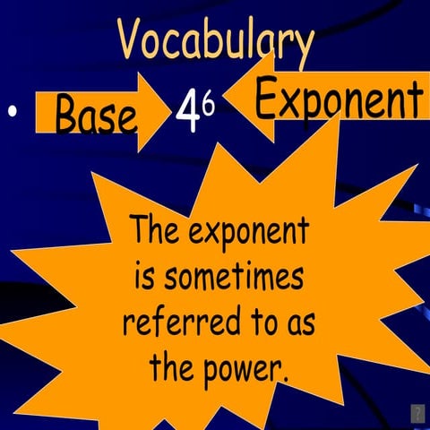 Exponents and powers | PPT