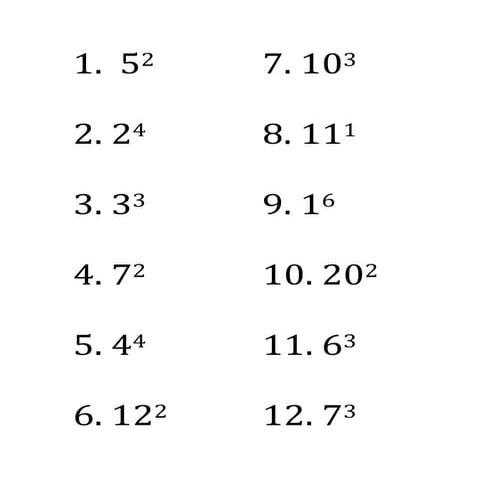 Exponent Practice | DOCX