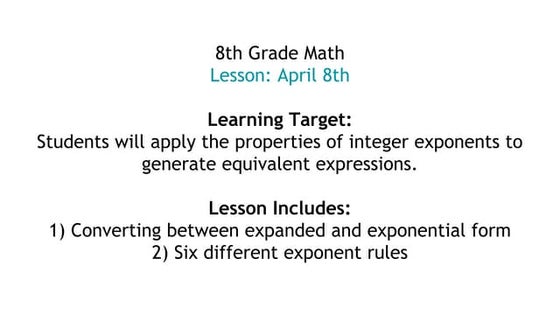 Laws Of Exponents | PPT | Physics | Science