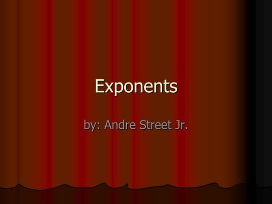 Exponents powerpoint | PPT