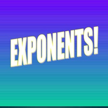 Exponents power point | PPT