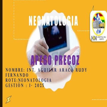 expo neonatologia apego precoz, pediatría | PPTX