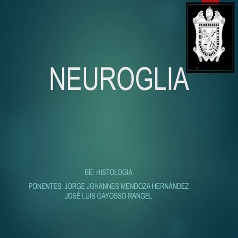 Neuroglia Histología y generalidades | PPTX