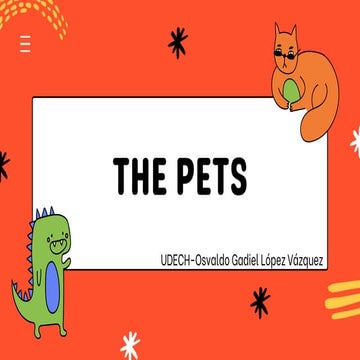 Diapositiva sobre las mascotas - en ingles | PDF