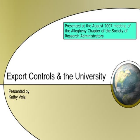 Export control training presentation | PPT