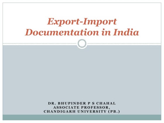 Import export custom clearance process | PPT
