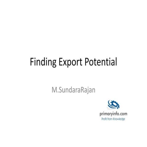 Export potentials | PPTX
