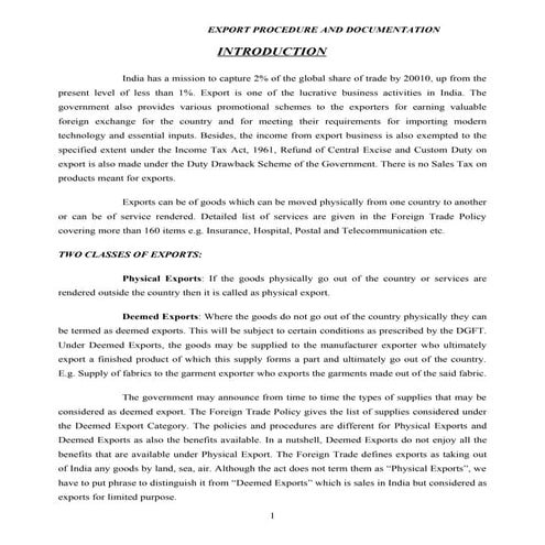 Export procedure-and-documentation | DOC