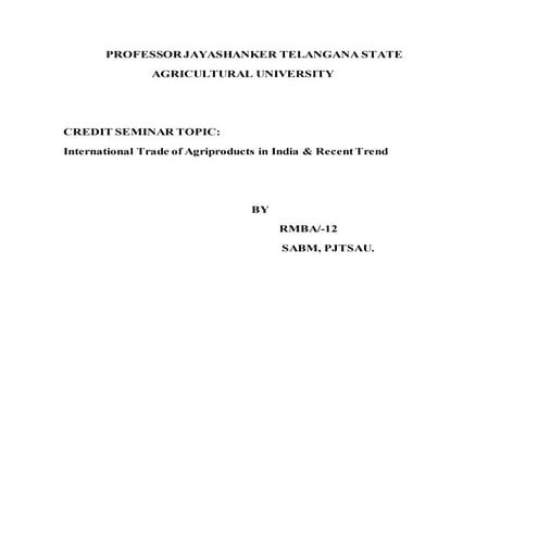 Export & Import in India report | PDF