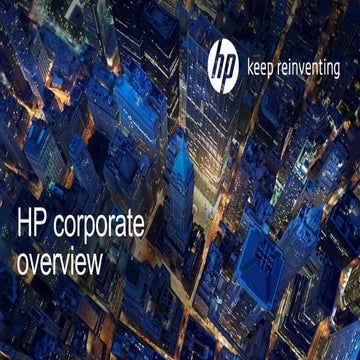 HP Corporate Overview | PDF