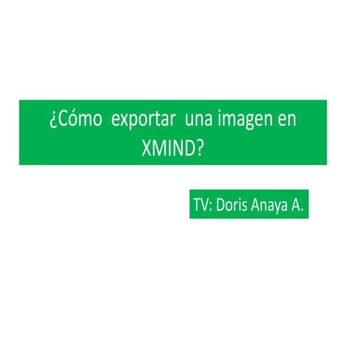 Exportar imagen en xmind | PDF