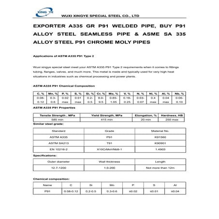 Exporter a335 gr p91 welded pipe, buy p91 alloy steel seamless pipe ...