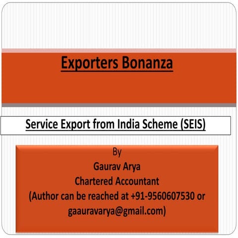 Served From India Scheme (Sfis) | PDF
