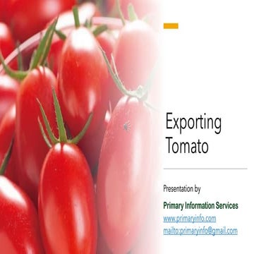Exporting tomato | PDF