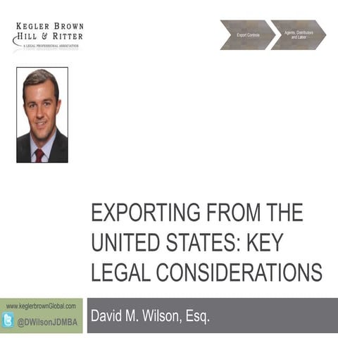 Exporting from the United States: Key Legal Considerations | PPTX