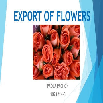 Export of flowers | PPTX
