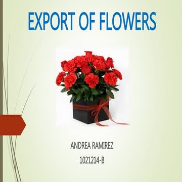 Export of flowers | PPTX