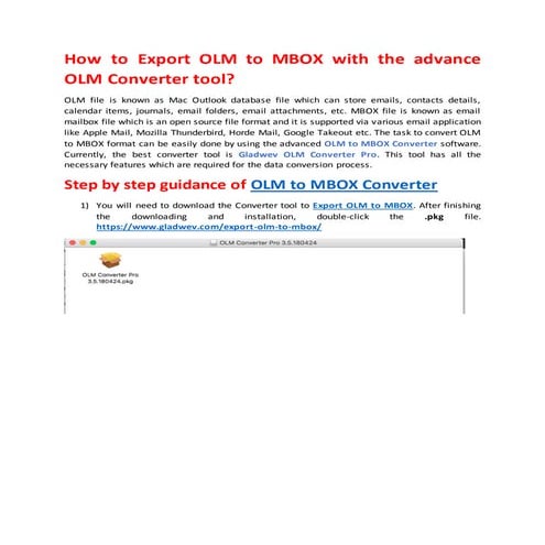 Export OLM Files | PDF