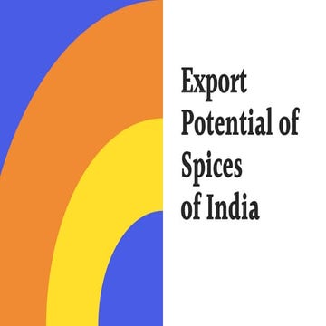 Export potential of spices | PDF
